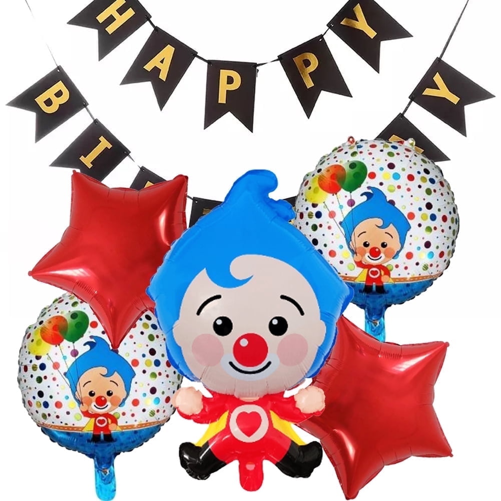 Plim Plim Birthday Balloons, 5 Piece - Walmart.com