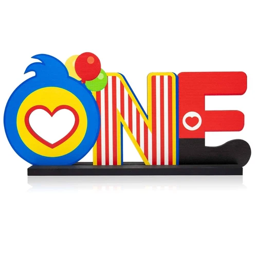 Plim Plim One Letter Sign Wood Table Centerpiece 1pcs Circus Clown Plim ...