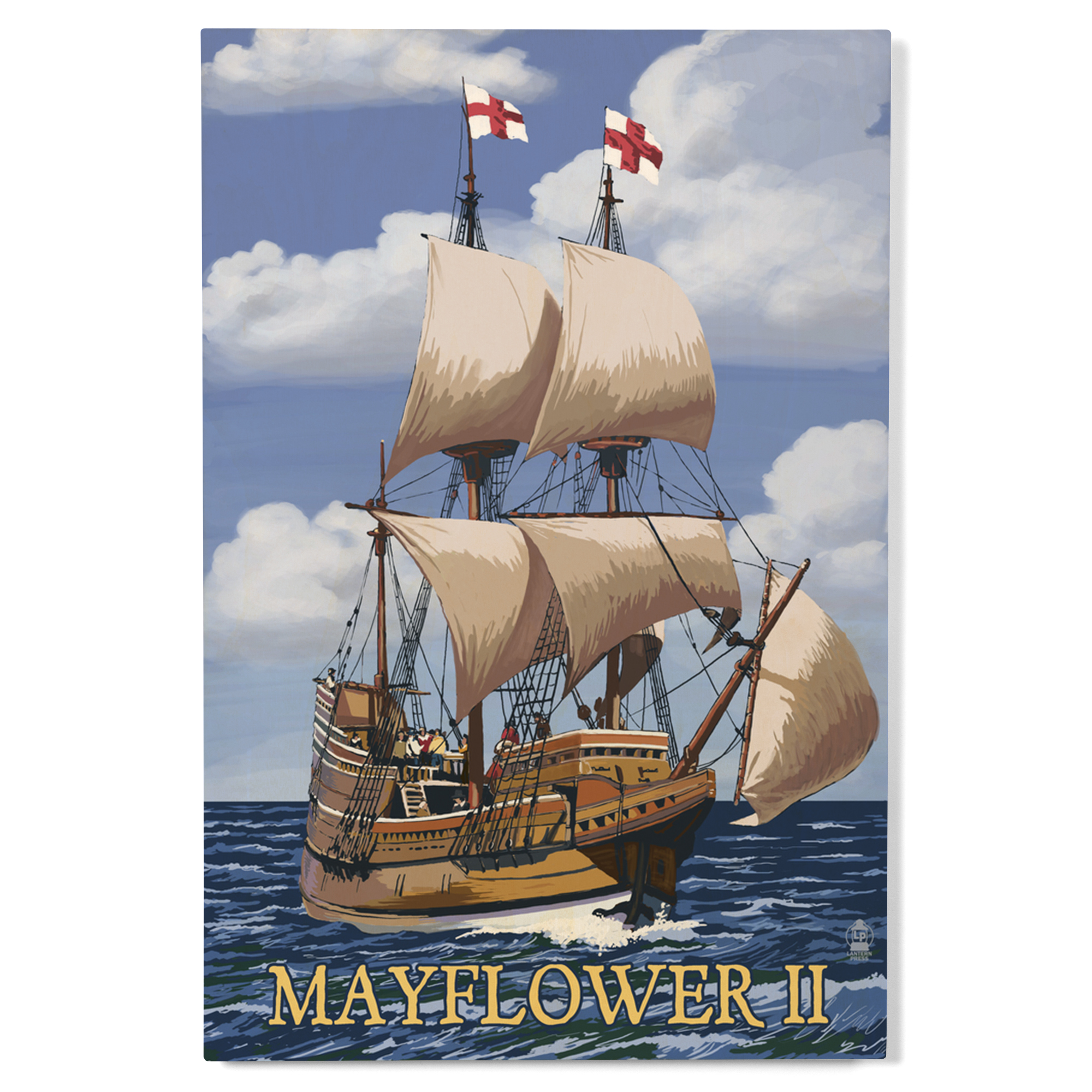 Plimoth Plantation, Massachusetts, Mayflower II Birch Wood Wall Sign ...