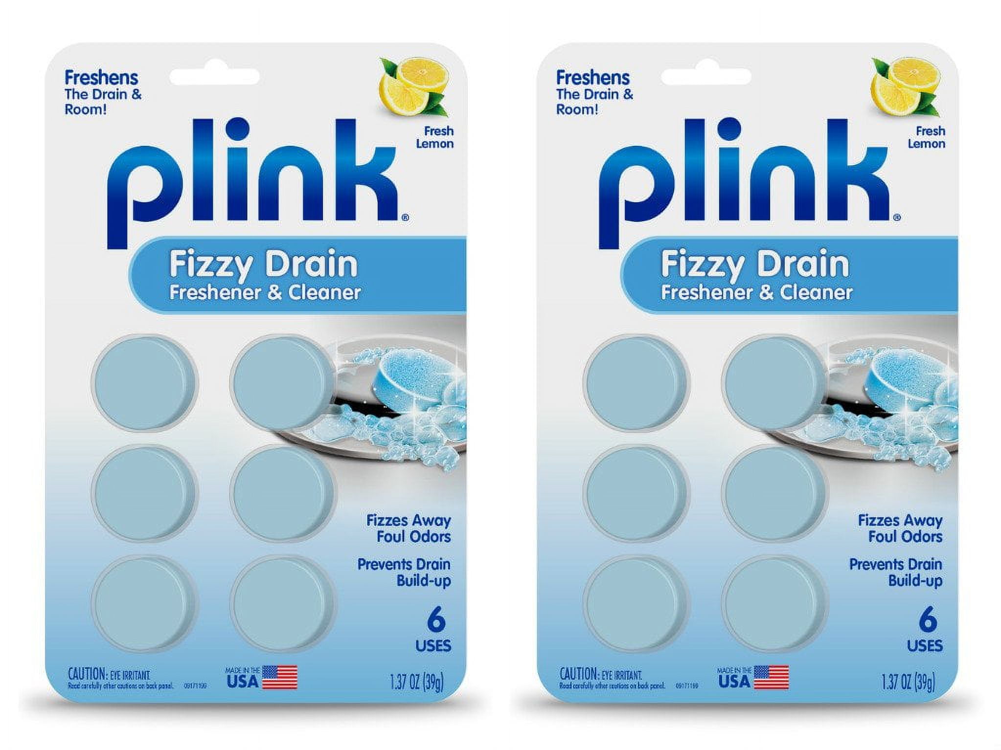 Plink Fizzy Drain Cleaner, 6 Count (Pack of 2), Lemon Scent - Walmart.com