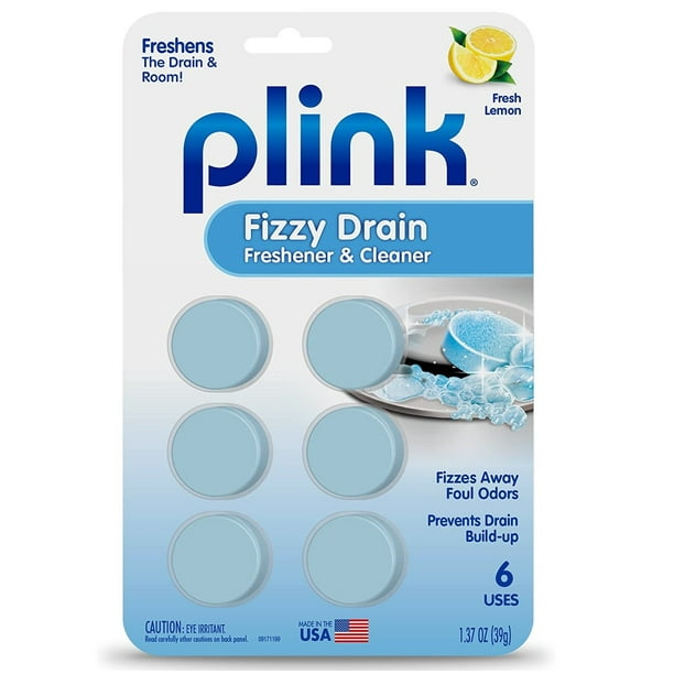 Plink Fizzy Drain Cleaner, Freshener, Deodorizer and Clog Preventer - 6 ...