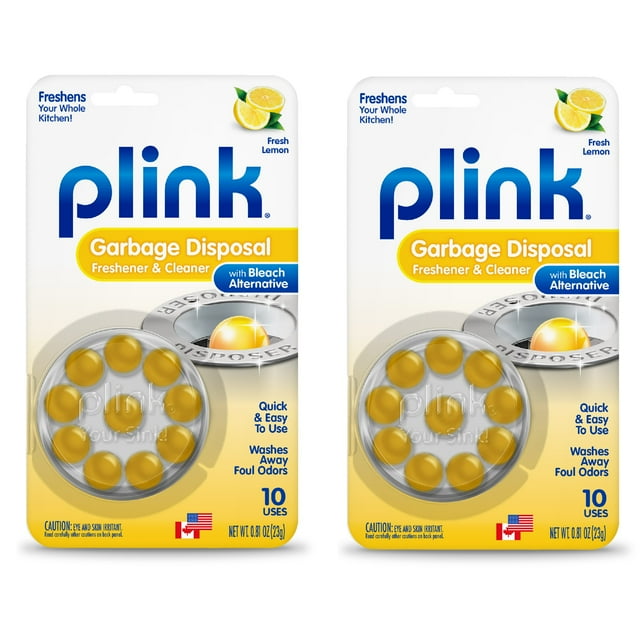 Plink Garbage Disposal Freshener and Cleaner Deodorizer, Lemon Scent ...
