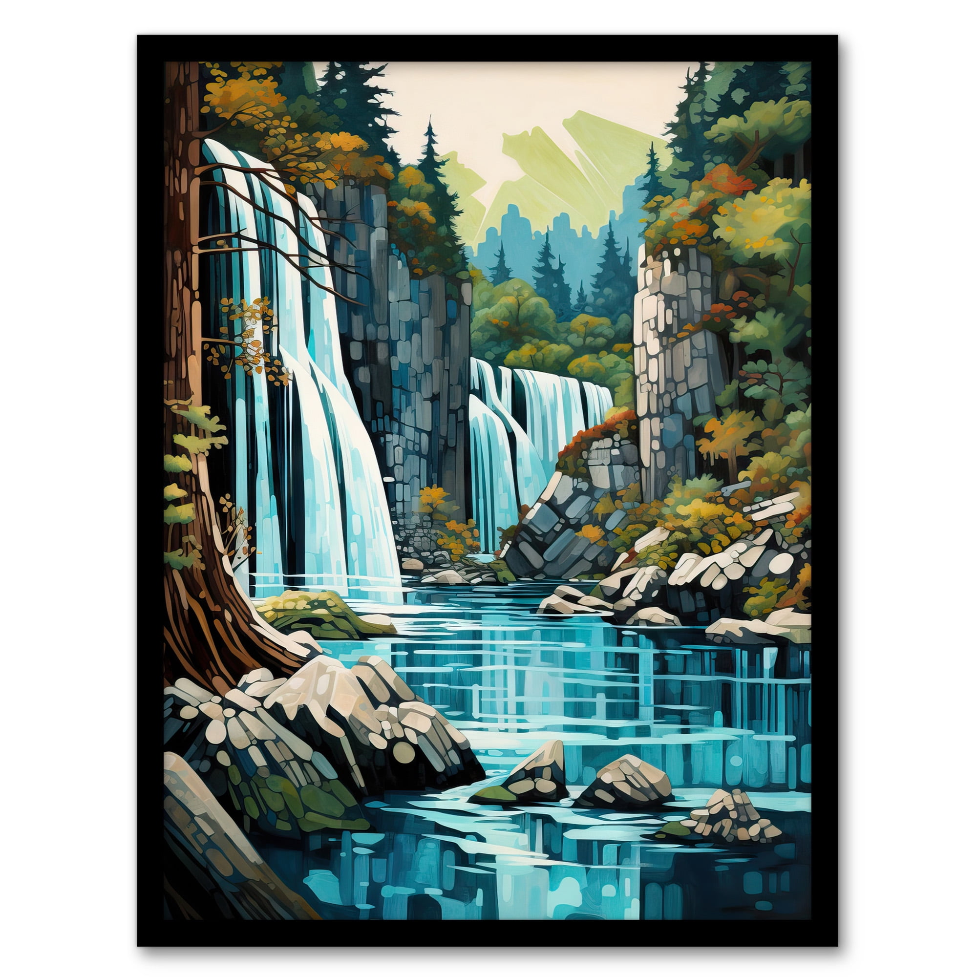 Plitvice Lakes National Park Artwork Reserve In Croatia With Waterfalls ...