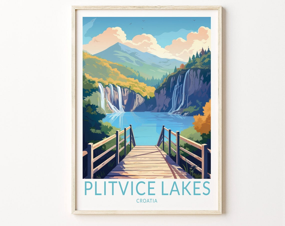 Plitvice Lakes National Park Print Wall Art, Plitvice Lakes Poster ...