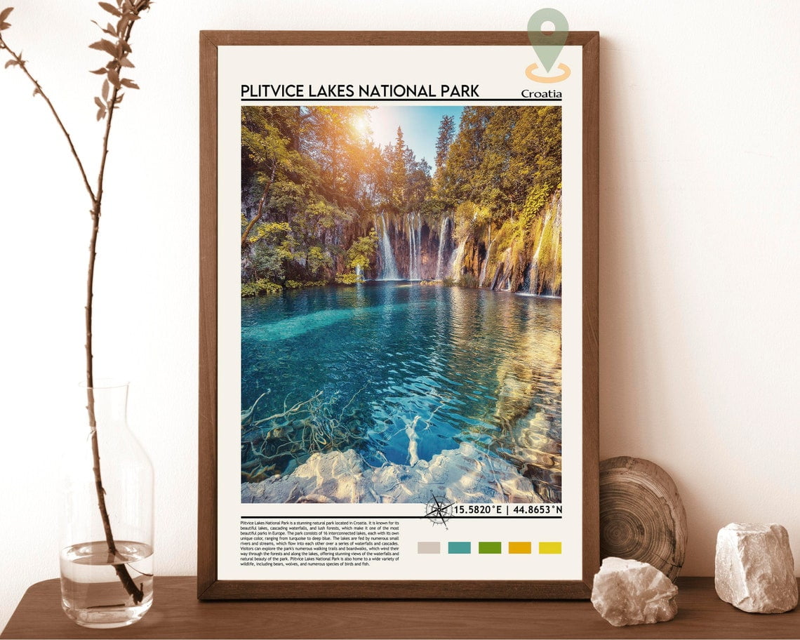 Plitvice Lakes Print, Plitvice Lakes Poster, Plitvice Lakes Wall Art ...