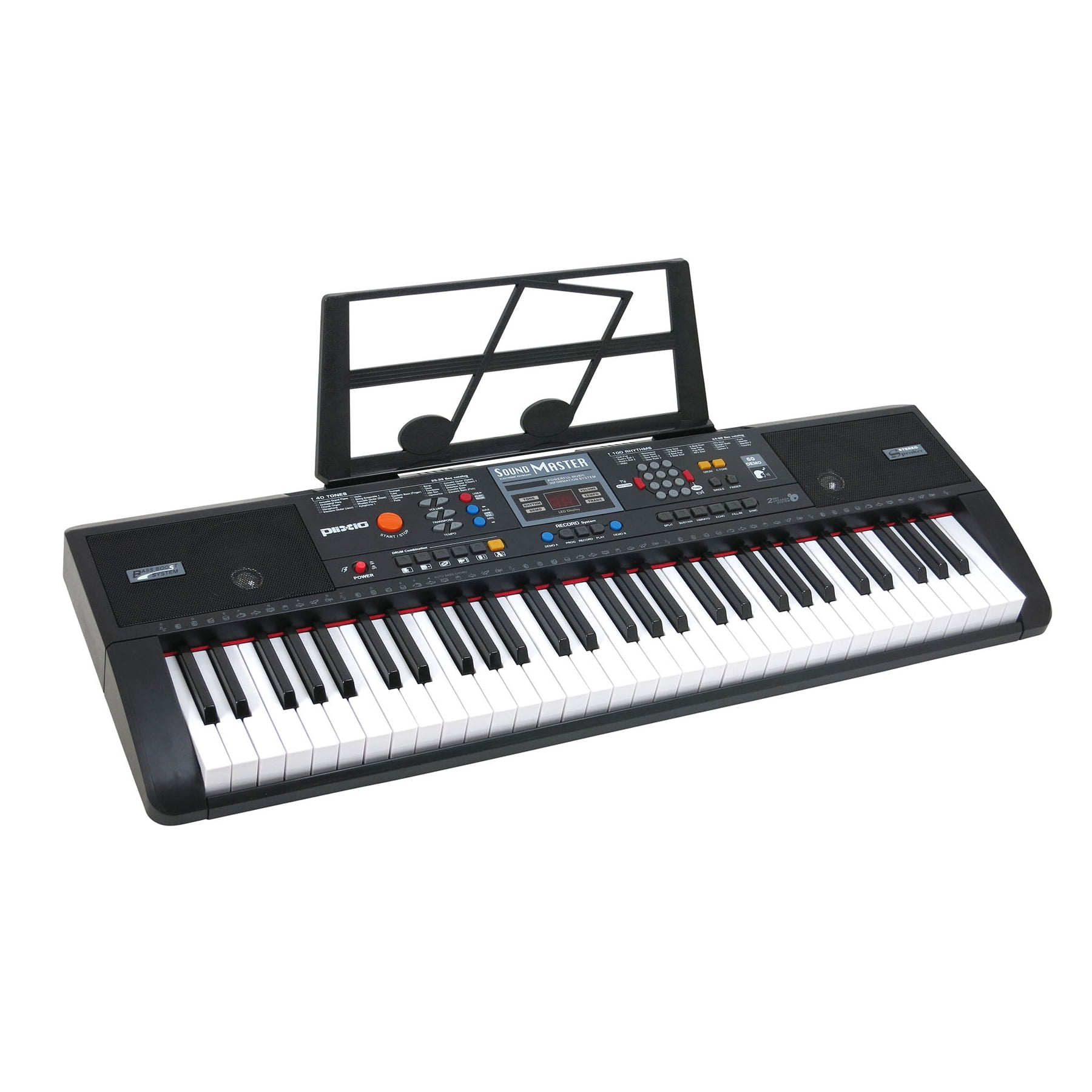 Plixio 61-Key Digital Electric Piano Keyboard & Sheet Music Stand ...