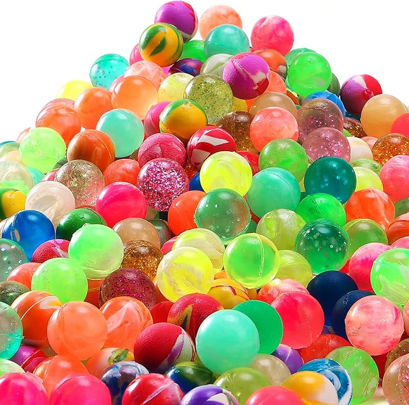 Pllieay 264 Pieces Bouncy Balls in Bulk, 3 Style Random Small Rubber ...