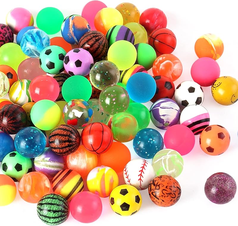 Pllieay 264 Pieces Bouncy Balls in Bulk, 3 Style Random Small Rubber ...