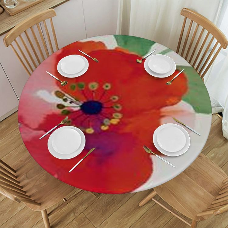 Plloopoed Spring Round Tablecloth 70 Inch, Waterproof Table Cover for ...