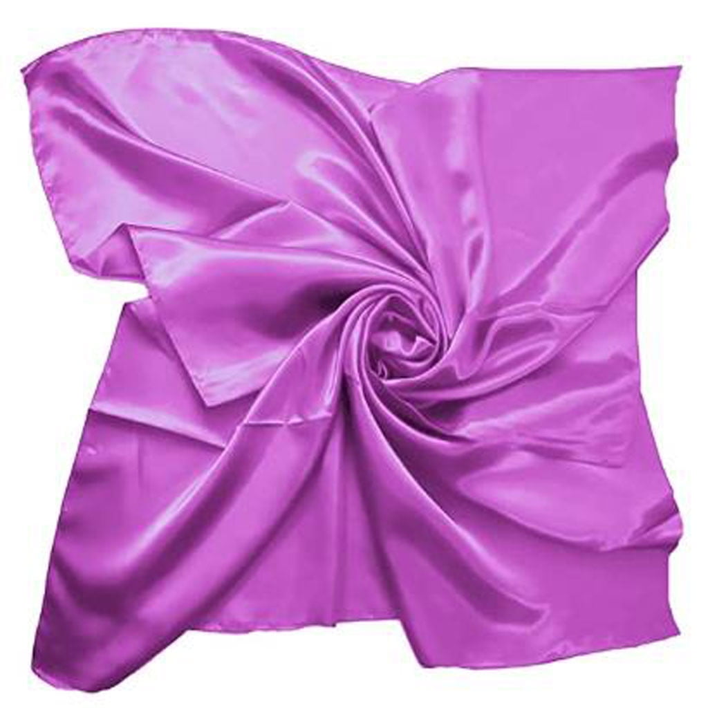 Ploknplq Bandana Handkerchiefs Satin Silk Large 90x90 Cm Square Plain ...
