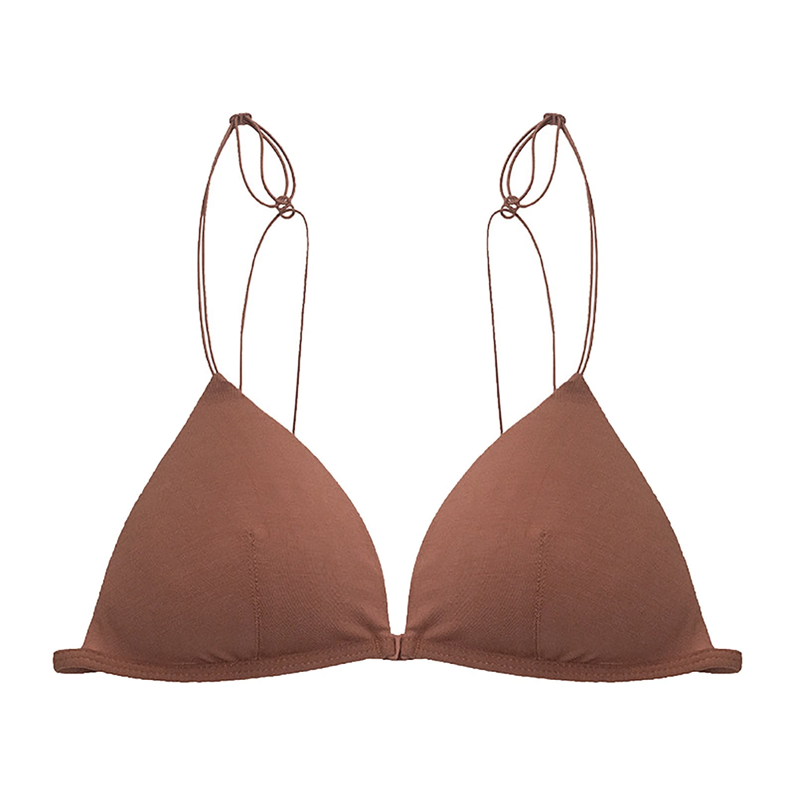 Ploknplq Bras for Women Push Up Bra Ladies' Solid Color French Front ...