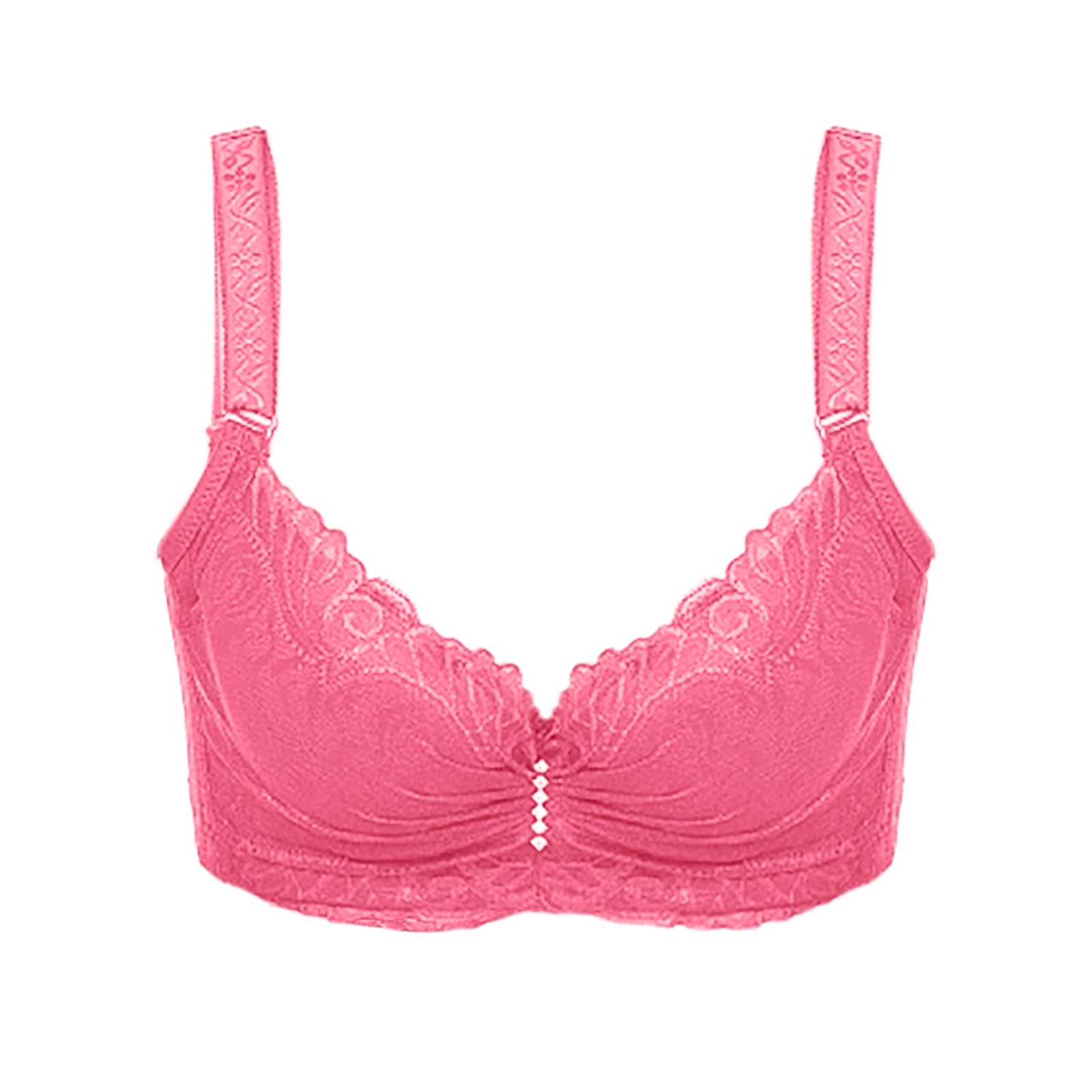 Ploknplq Bras for Women Push Up Bra Women's Four-breasted Steel Ring ...