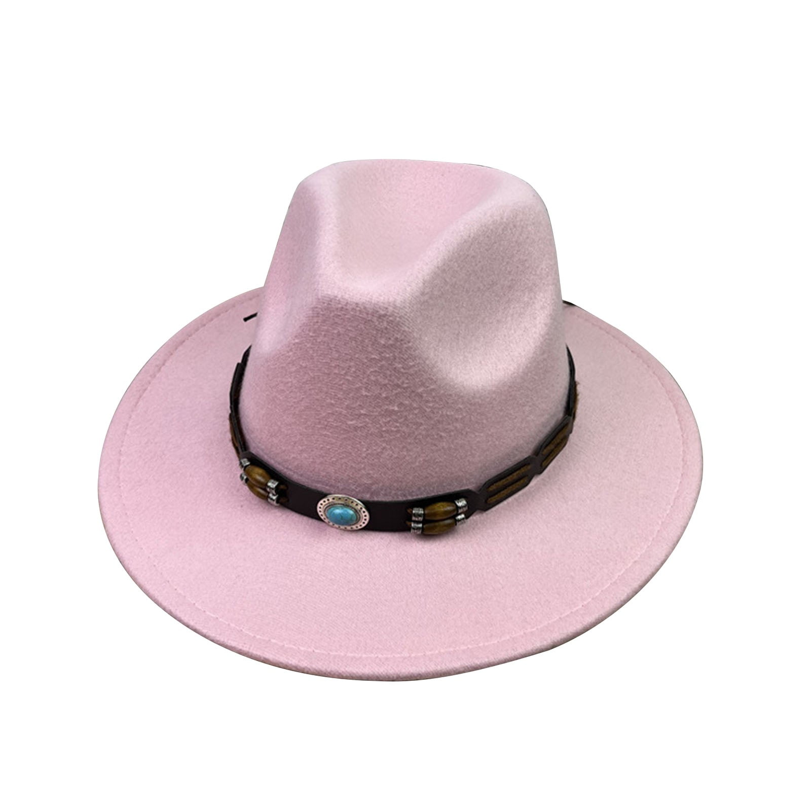 Ploknplq Cowboy Hat Cowgirl Hat Fashion Fedora Fedoras Men Wide for ...