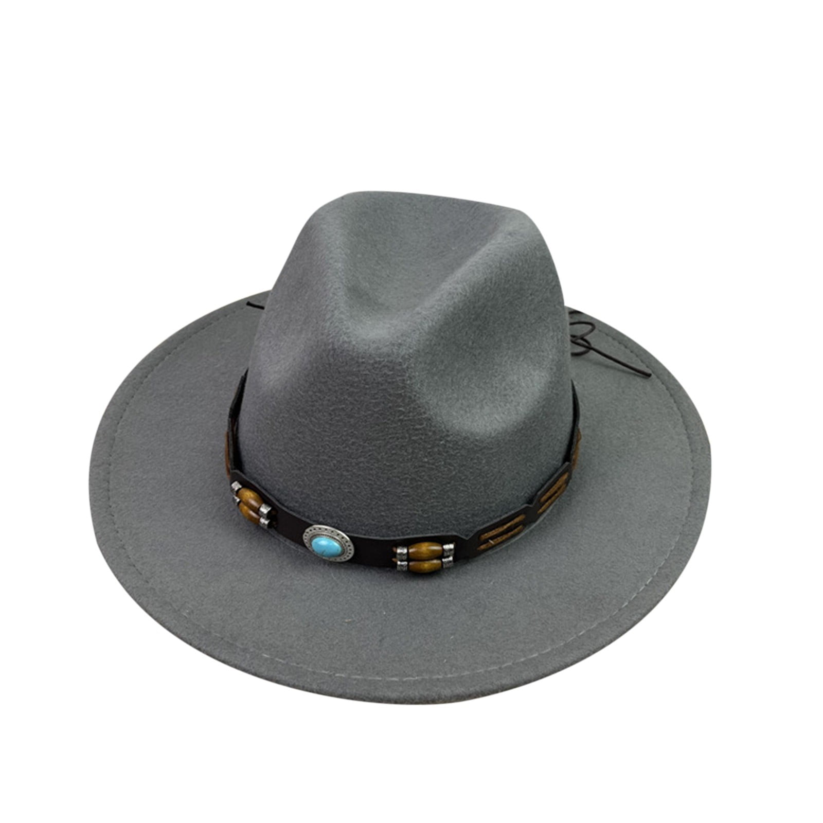 Ploknplq Cowboy Hat Cowgirl Hat Fashion Fedora Fedoras Men Wide for ...