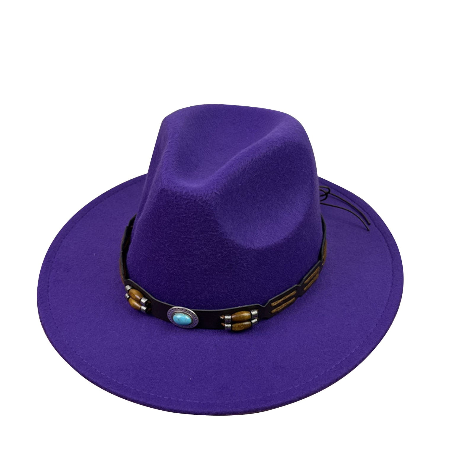 Ploknplq Cowboy Hat Cowgirl Hat Fashion Fedora Fedoras Men Wide for ...