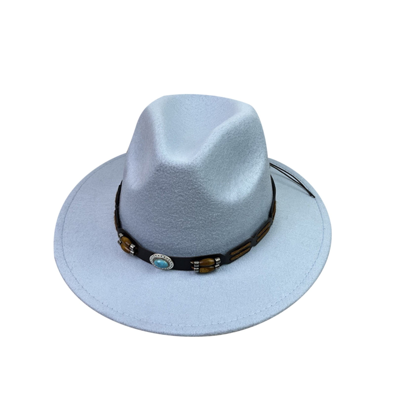 Ploknplq Cowboy Hat Cowgirl Hat Fashion Fedora Fedoras Men Wide for ...