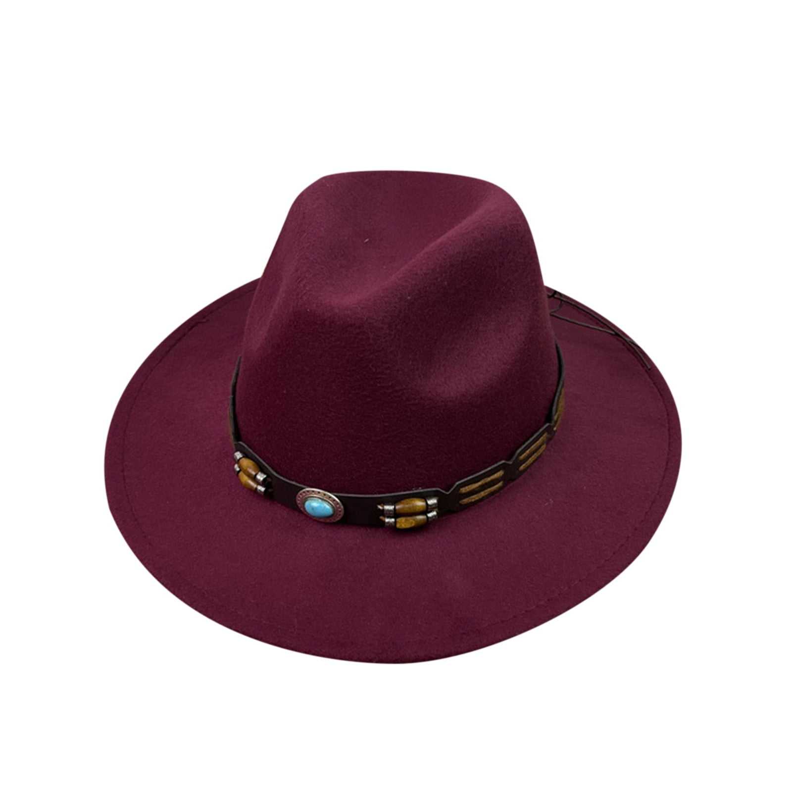 Ploknplq Cowboy Hat Cowgirl Hat Fashion Fedora Fedoras Men Wide for ...