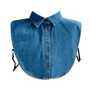 Odeerbi Chiffon Fake Collar for Women False Collar Solid Color ...