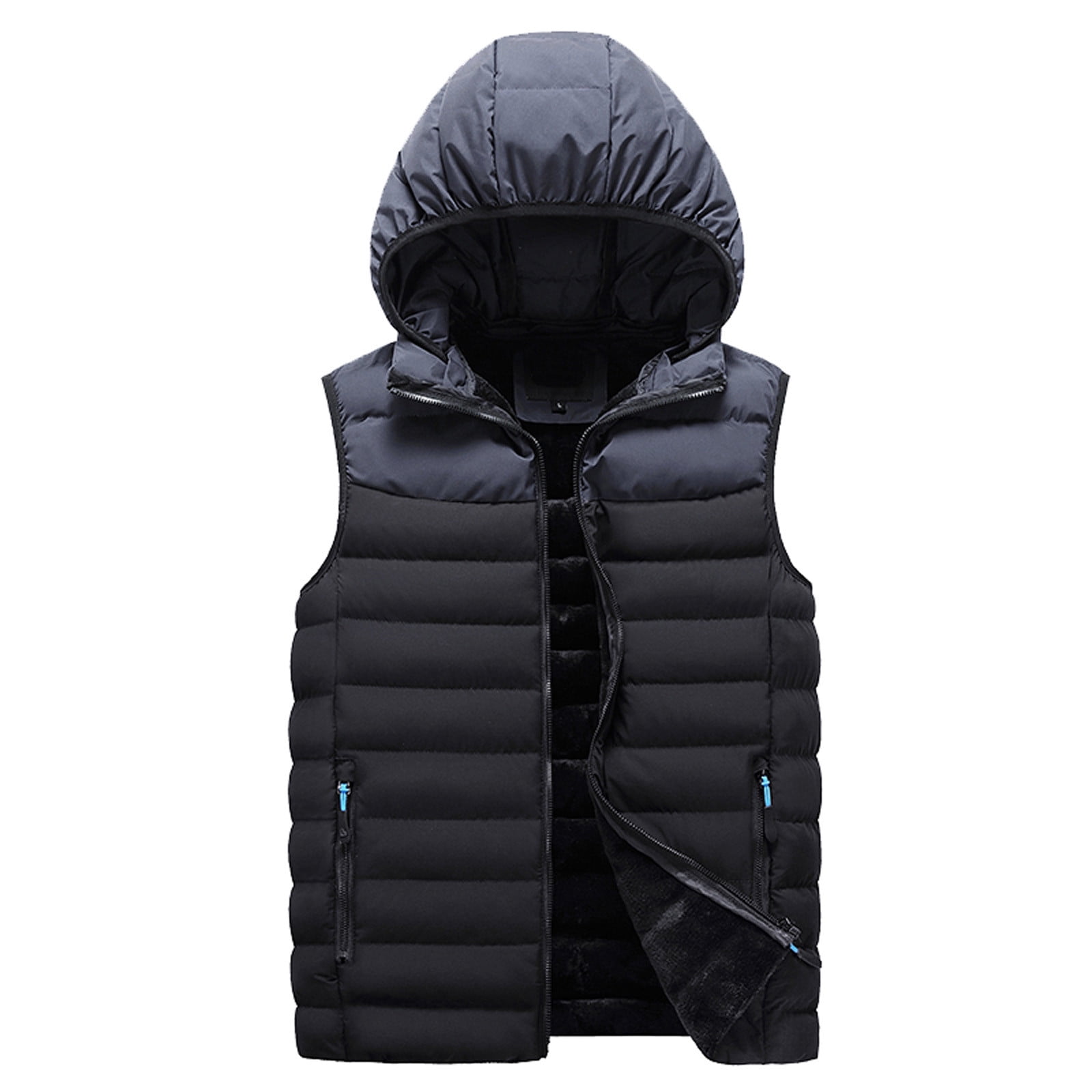 Ploknplq Fall Outfits Jackets for Men Men Winter Warm Hooded Softshell ...