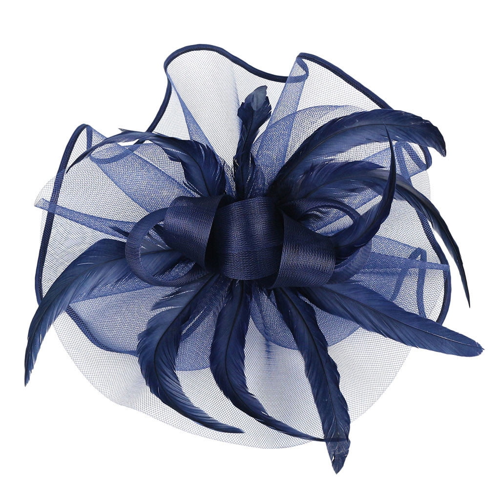 Ploknplq Fascinators Hats,Feather Hair Clip,Tea Party Hats,Elegant Hat ...
