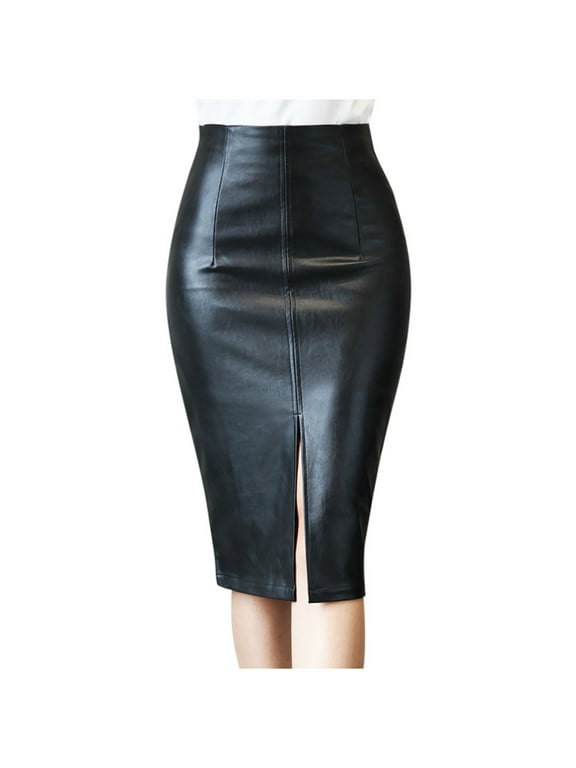 Njoeus Shorts Skirt Shorts Skirt Women'S Classic Solid High Waist Faux Leather A-Line Mini ...