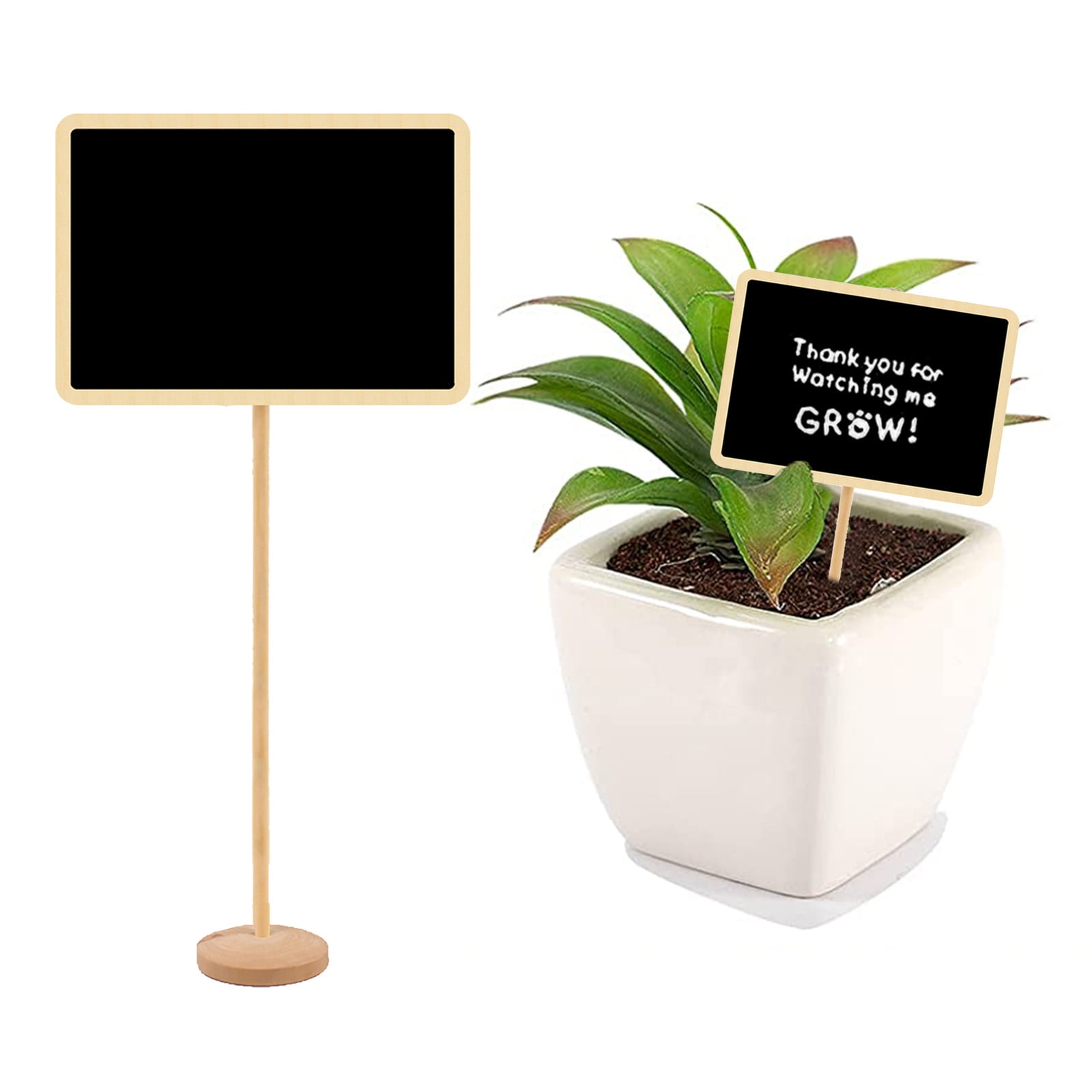 Ploknplq Home Decor Garden Stakes Pack of 10 Mini Wooden Blackboards ...