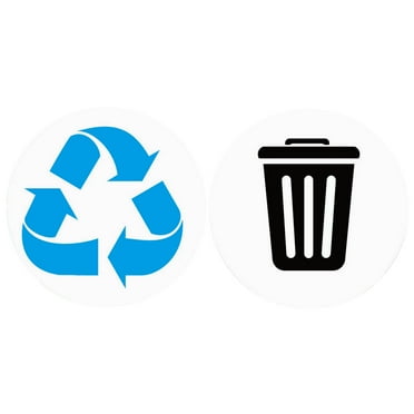 JHGoosa Recyclable Non Recyclable Label Sticker Trash Can Self Adhesive ...