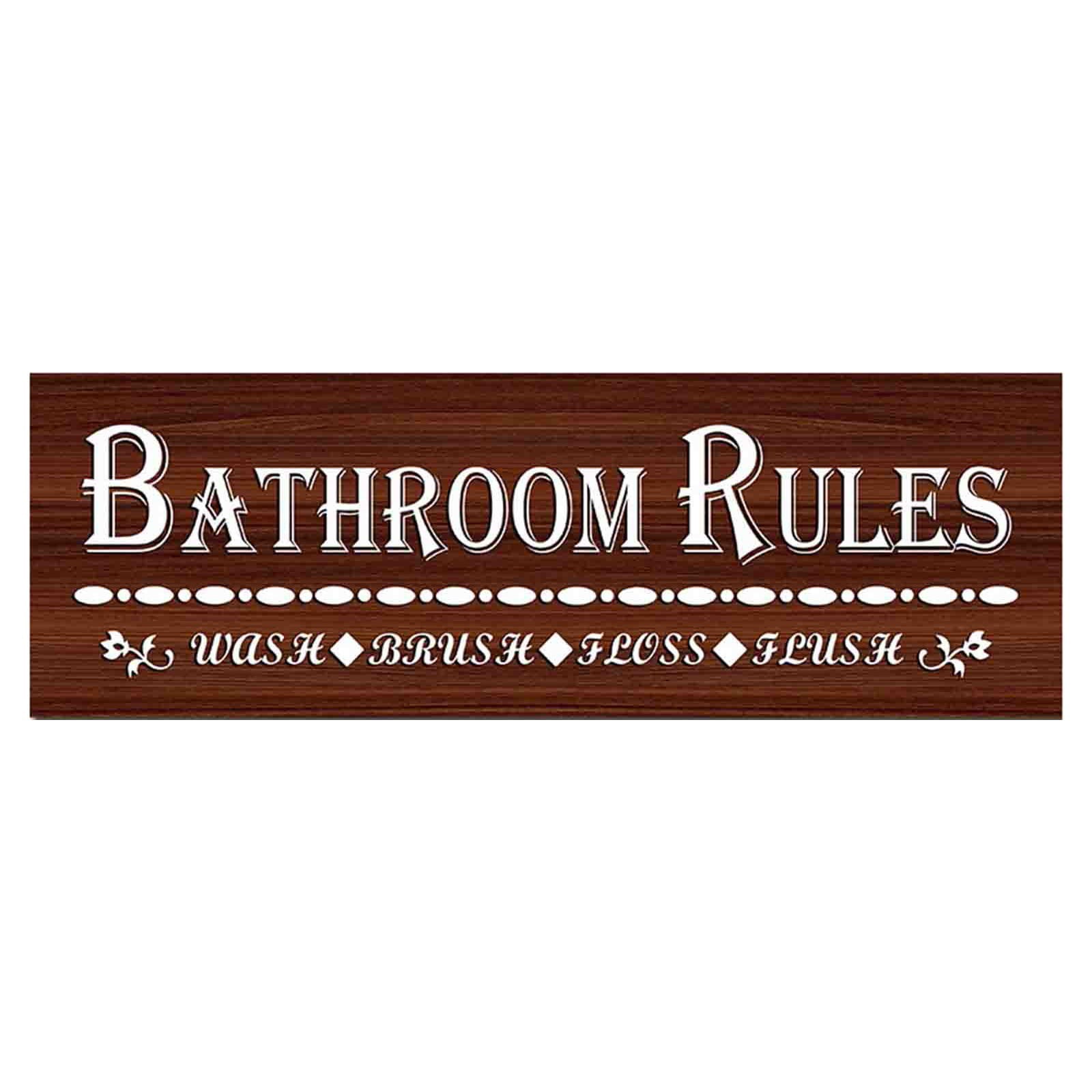 Ploknplq Home Decor Room Decor Wood Sign Rustic Bathroom Wall ...