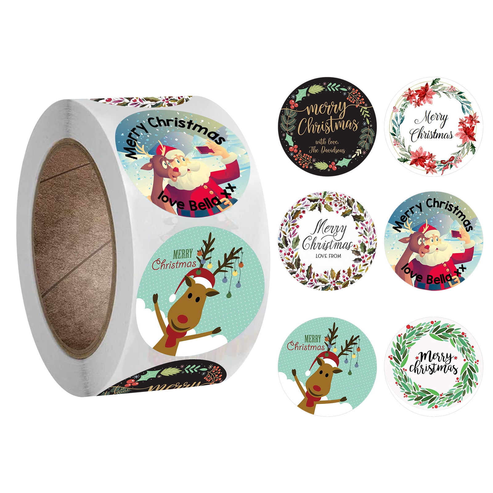 Ploknplq Home Decor Stickers Gift 1 Roll Gift Christmas Roll Pack ...