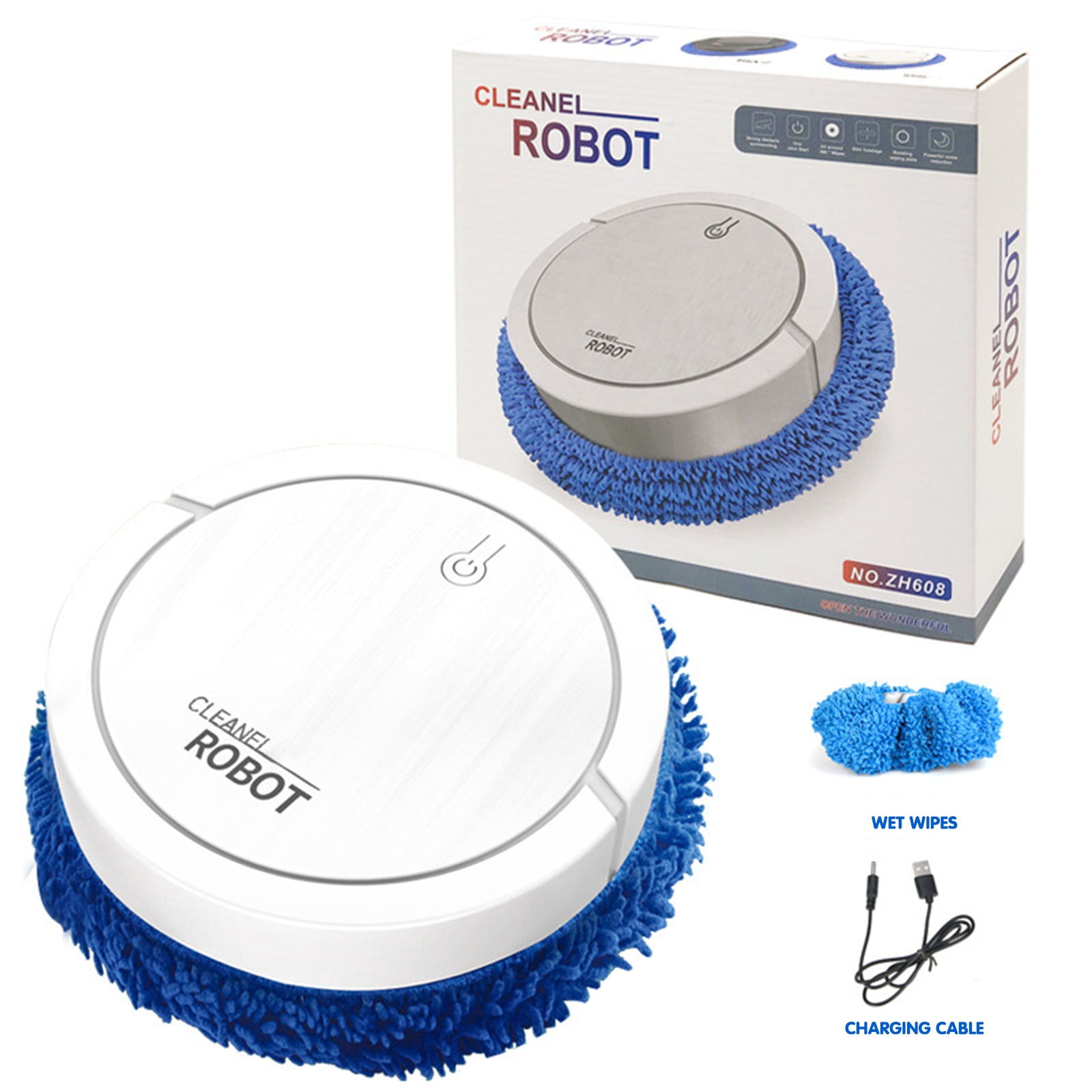 Ploknplq Home Essentials Robot Vacuum and Mop Combo Home Intelligent ...
