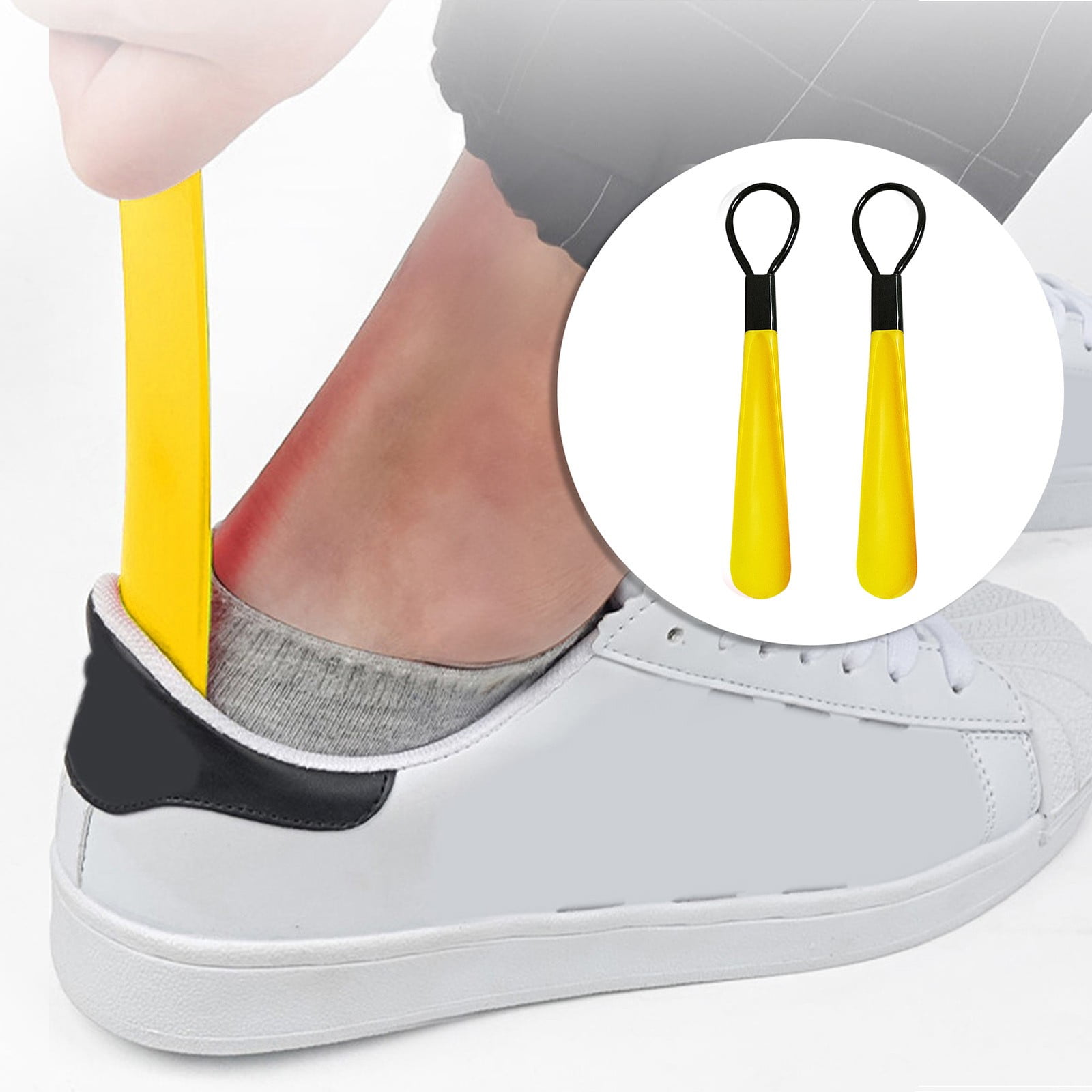 Ploknplq Home Essentials Shoe Horn 2Pcs Lazy Shoe Helper Fits All Shoes ...