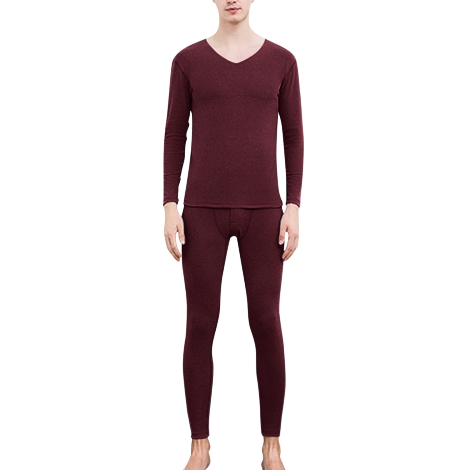 Ploknplq Long Johns for Men Thermal Underwear Mens Milk Silk Constant ...