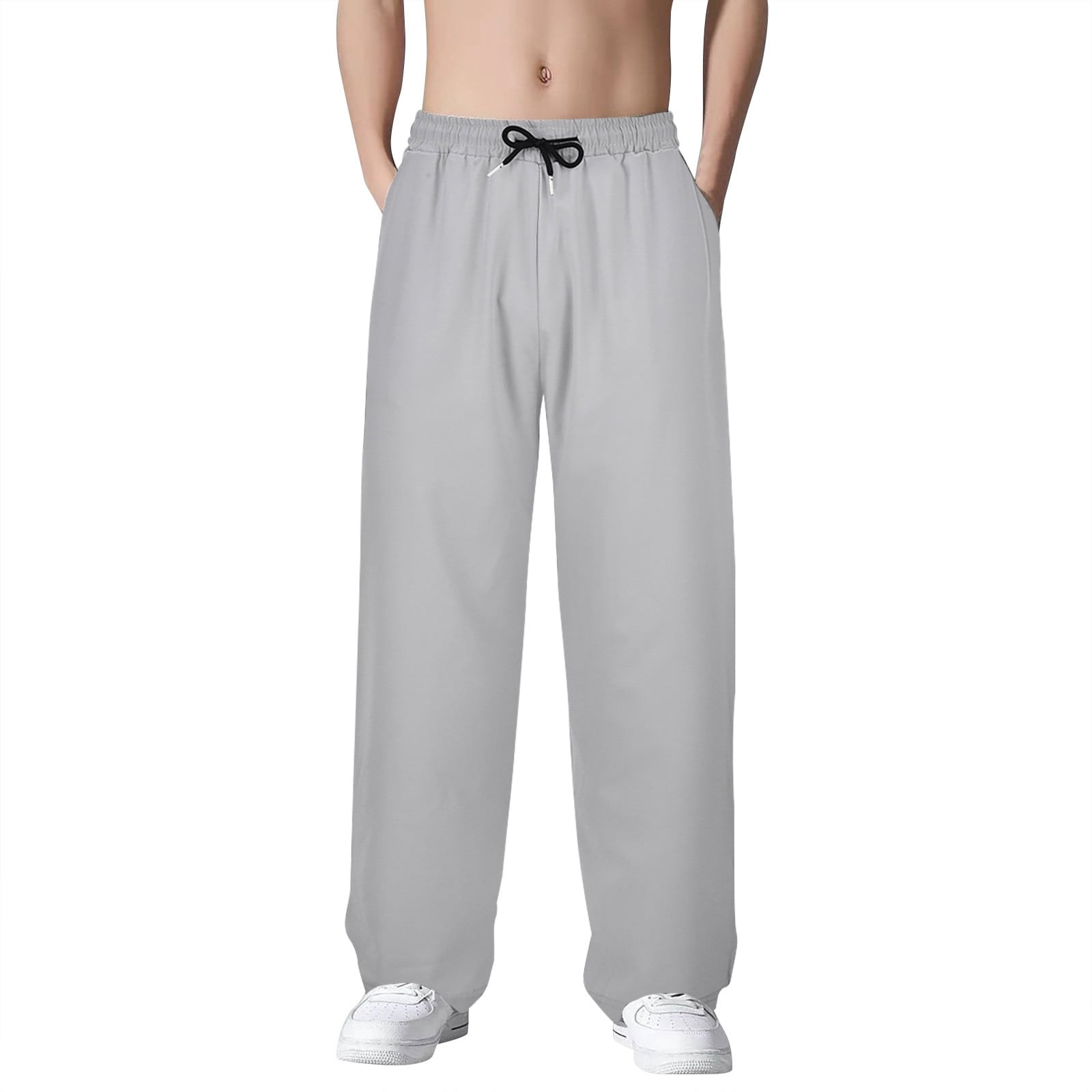 Ploknplq Men's Pants Mens Sweatpants Men's Pants with Deep Pockets ...