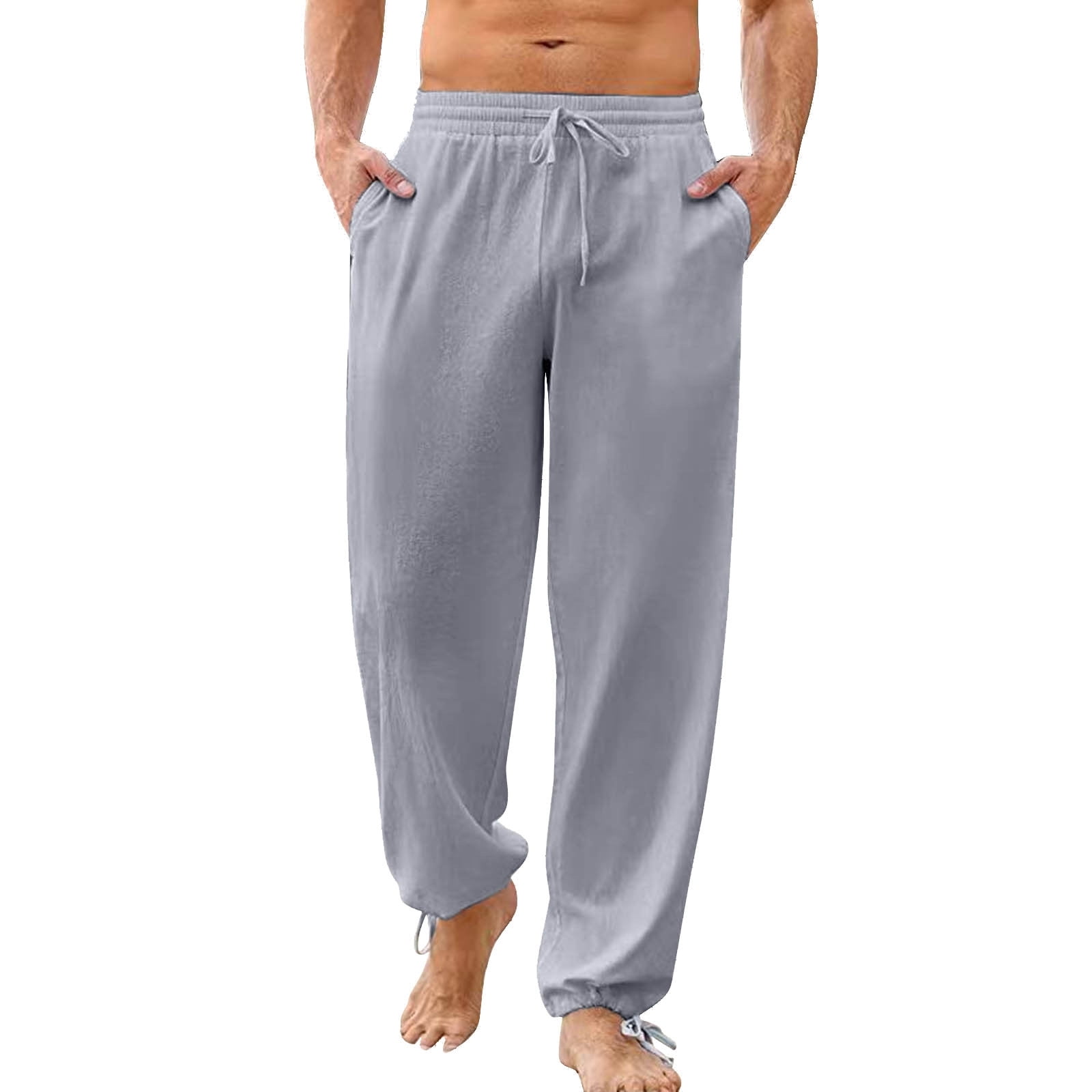 Ploknplq Men's Pants Mens Sweatpants Men's Pants with Deep Pockets ...
