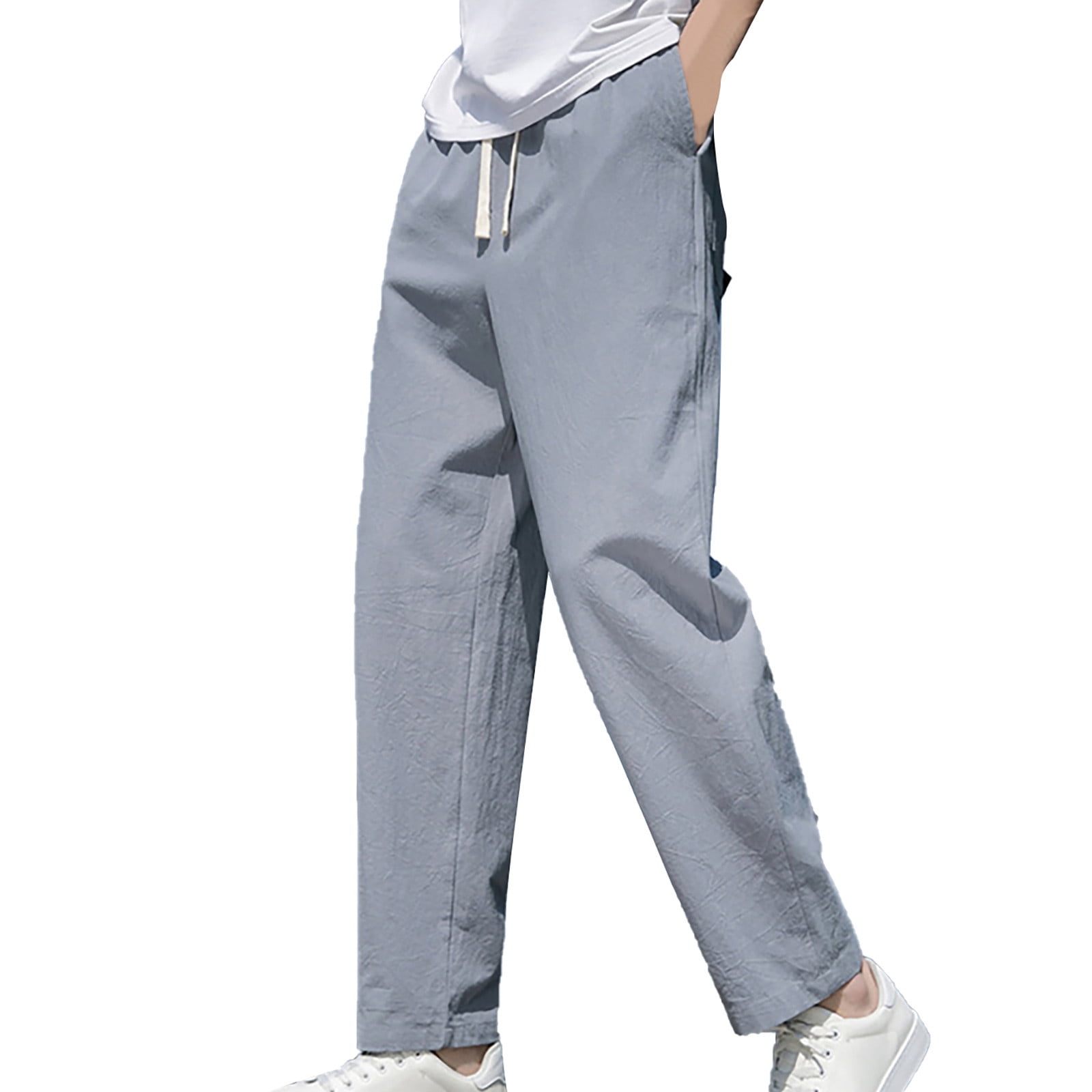 Ploknplq Men's Pants Mens Sweatpants Men's Pants with Deep Pockets ...