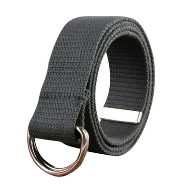 Falari Canvas Web Belt Metal Double D Ring Buckle for Men Women Casual ...