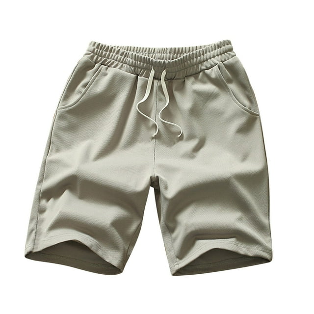 Ploknplq Mens Shorts Summer Trend Casual Comfortable Solid Mesh Men'S ...