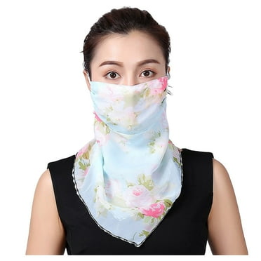 Fashion Face Scarf Mask Printed Scarf Cool Lightweight Summer ...