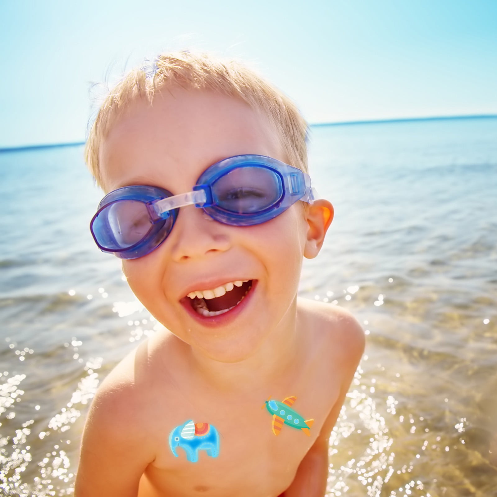 Ploknplq Stickers Home Decor Cartoon Blue Luminous Temporary Stickers ...