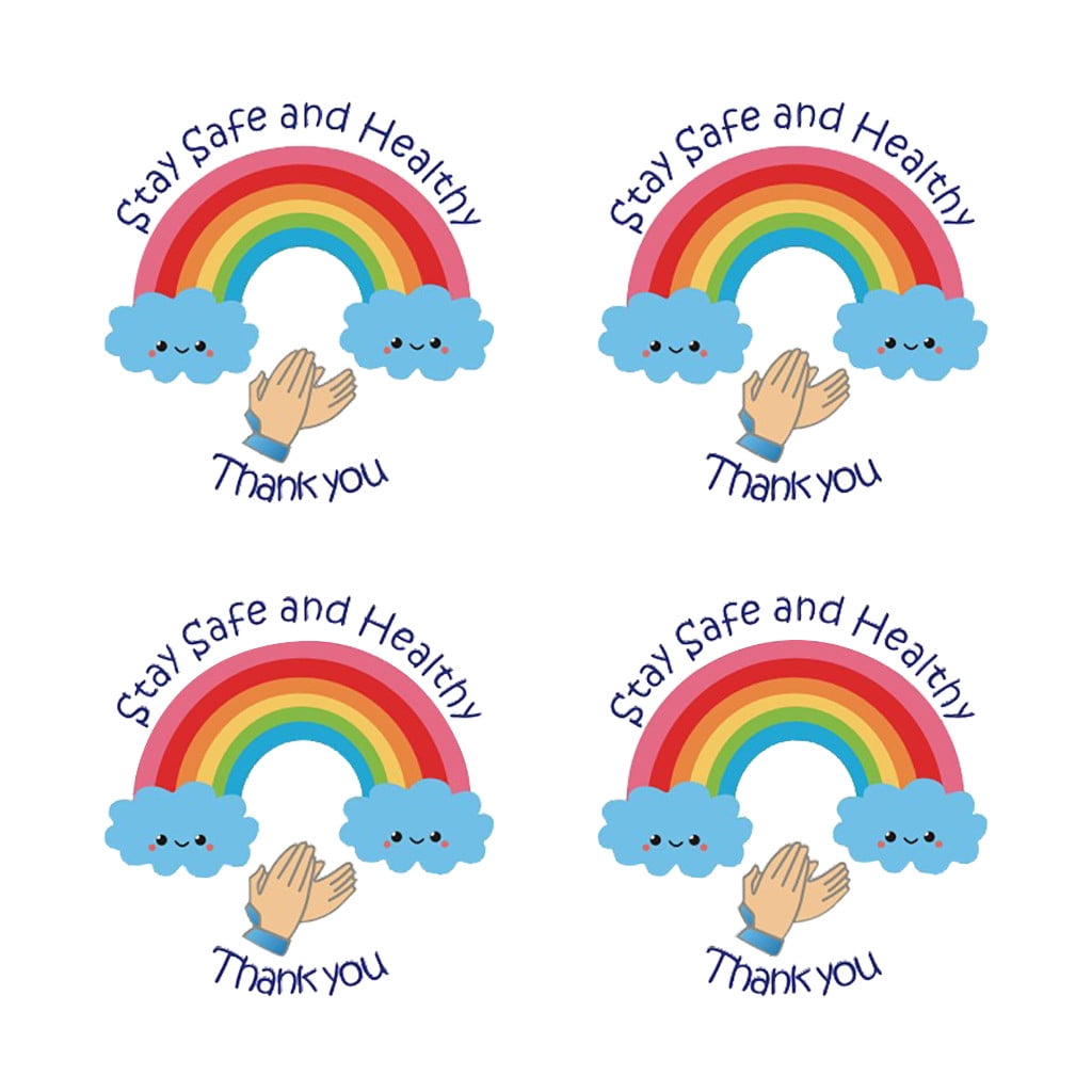 Ploknplq Stickers Sticker Paper Cartoon Rainbow Sticker Glass Window ...