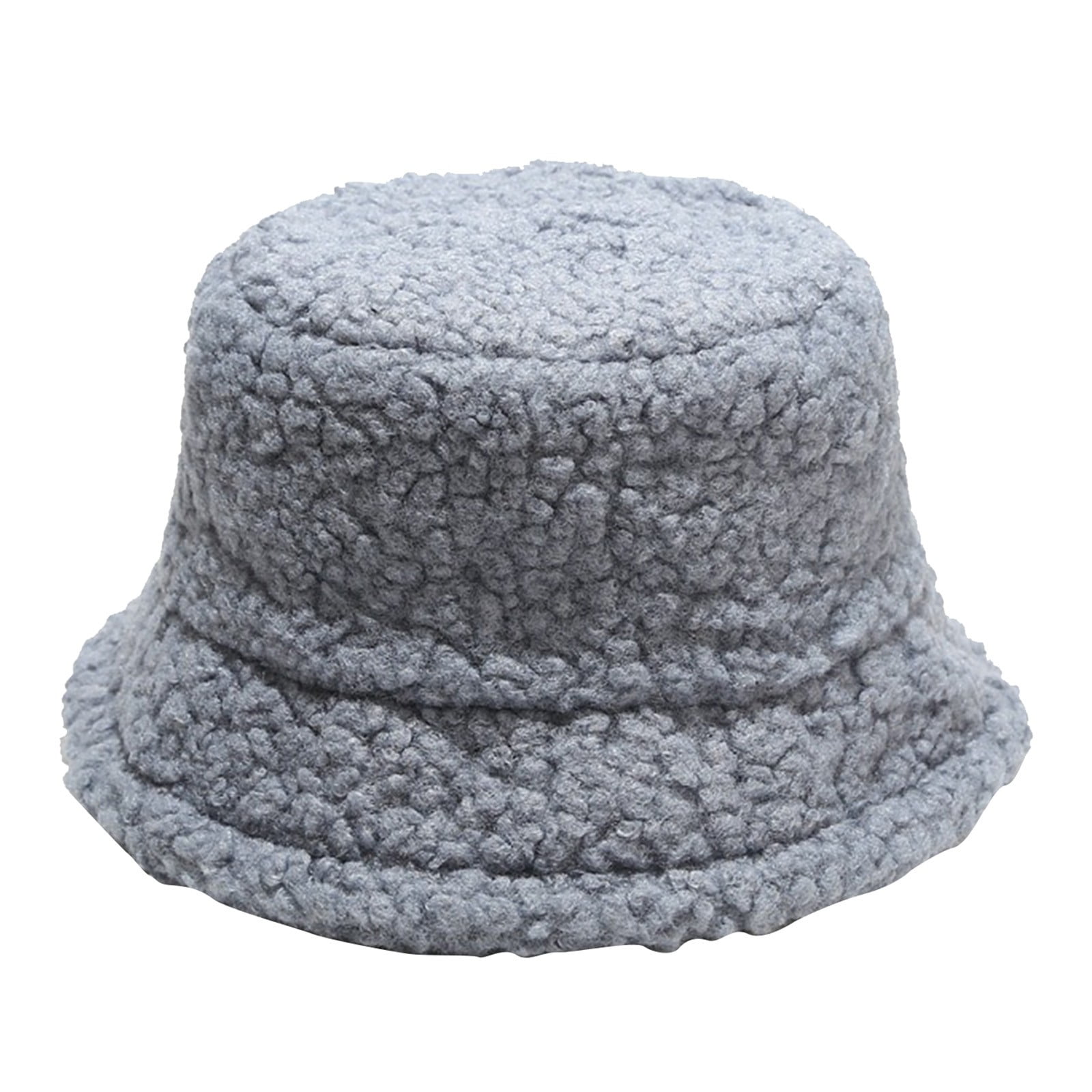 Ploknplq Travel Essentials Bucket Hat Winter Faux Fluffy Cow Print ...