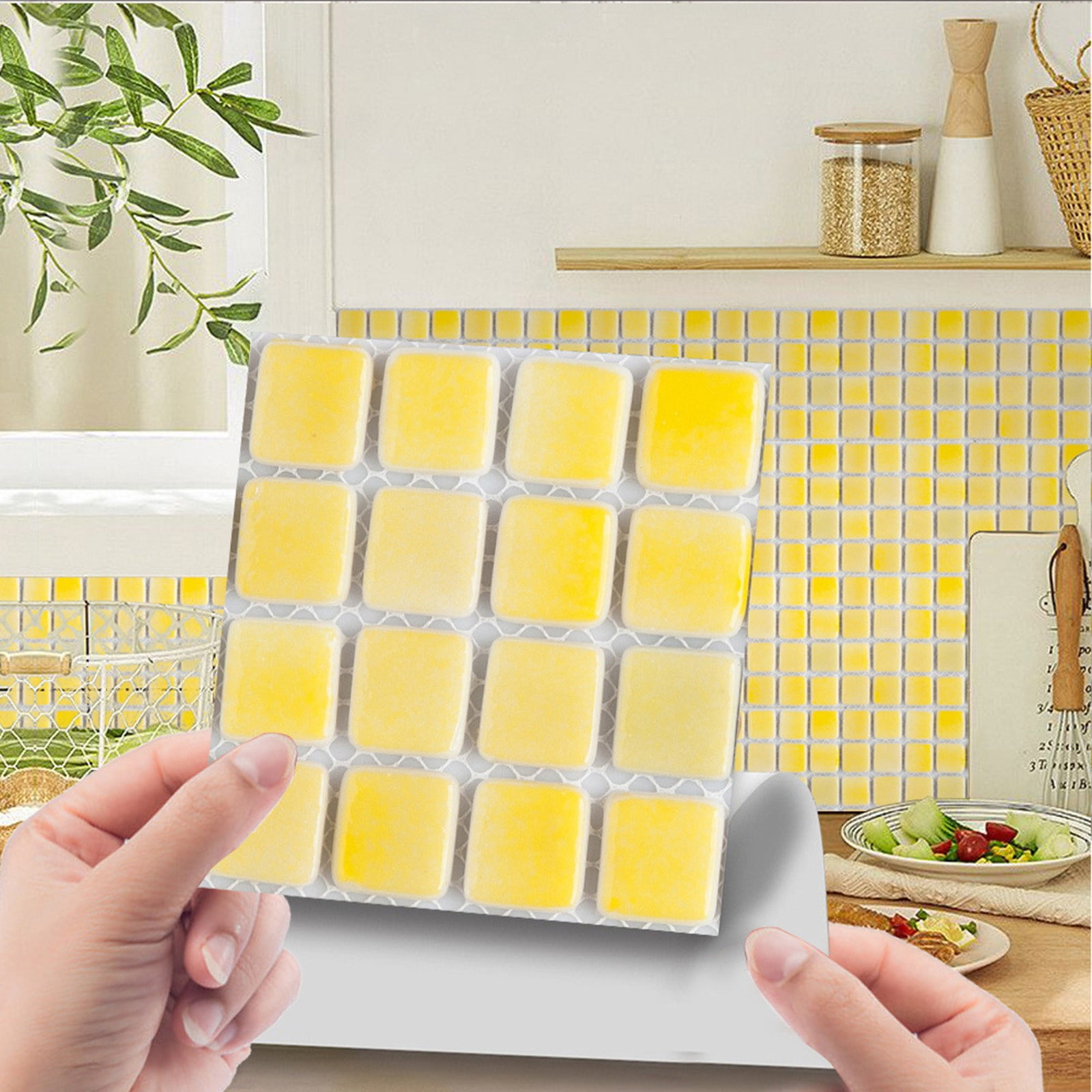 Ploknplq Wall Decor Wall Decals 10Pc Peel and Stick Ceramic Tile Paste ...