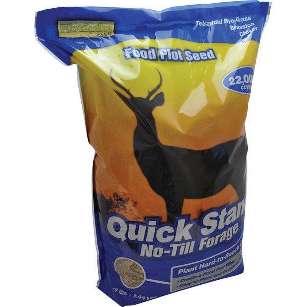 PlotSpike 58120 Quick Stand No-Till Deer Food, Includes Clover, Fast ...