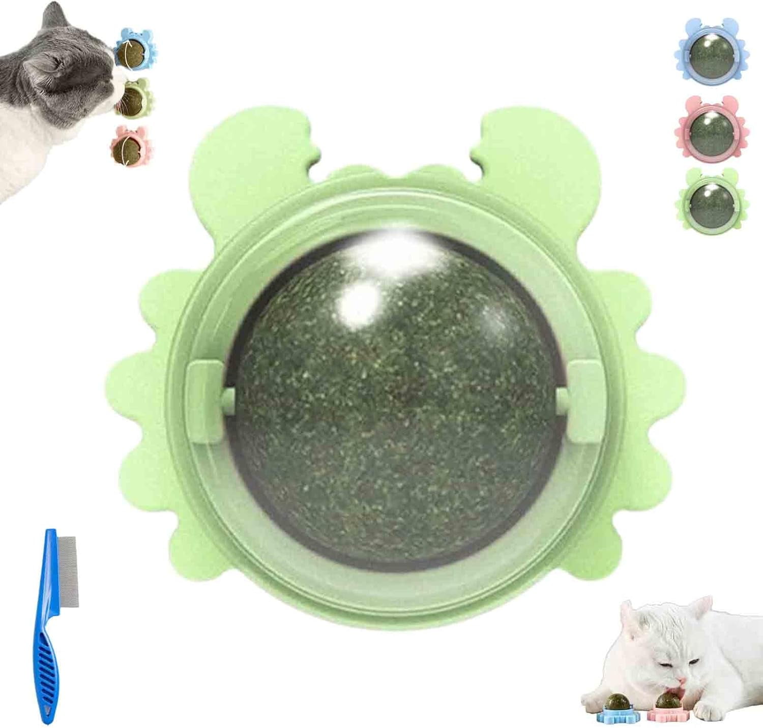 Plothuge Catnip Wall Ball, Plothuge Catnip Wall Ball Toy Large, Healithic Catnip Roller Ball ...