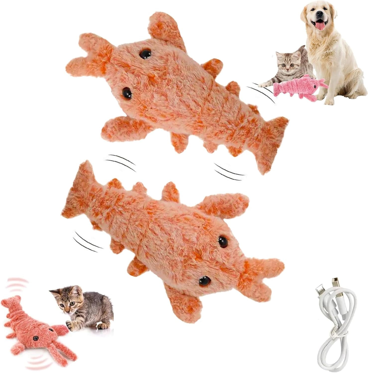 Plothuge Dog Toys, Plothuge Floppy Lobster Interactive Dog Toy ...