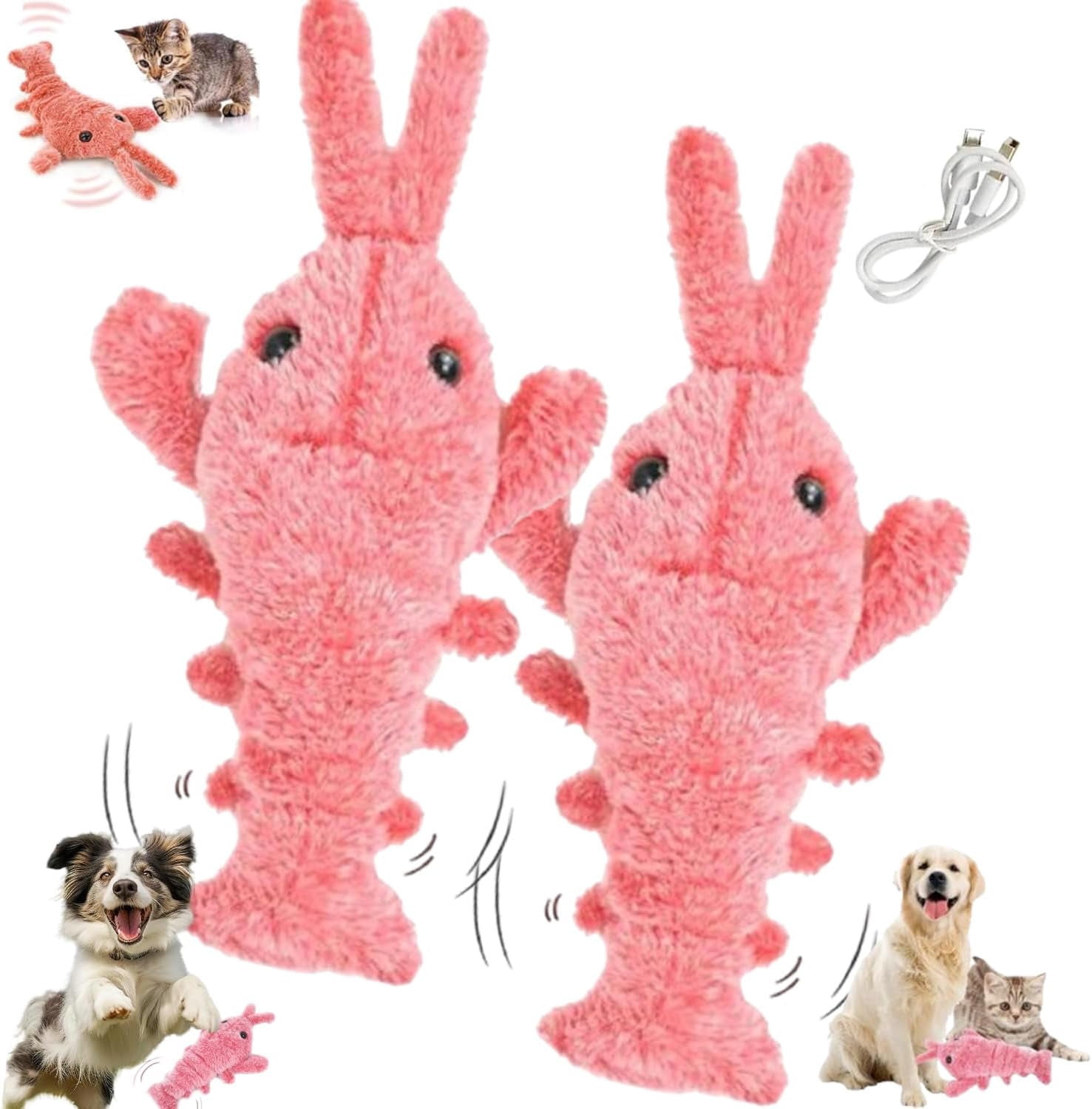 Plothuge Dog Toys, Plothuge Floppy Lobster Interactive Dog Toy, Lobster ...