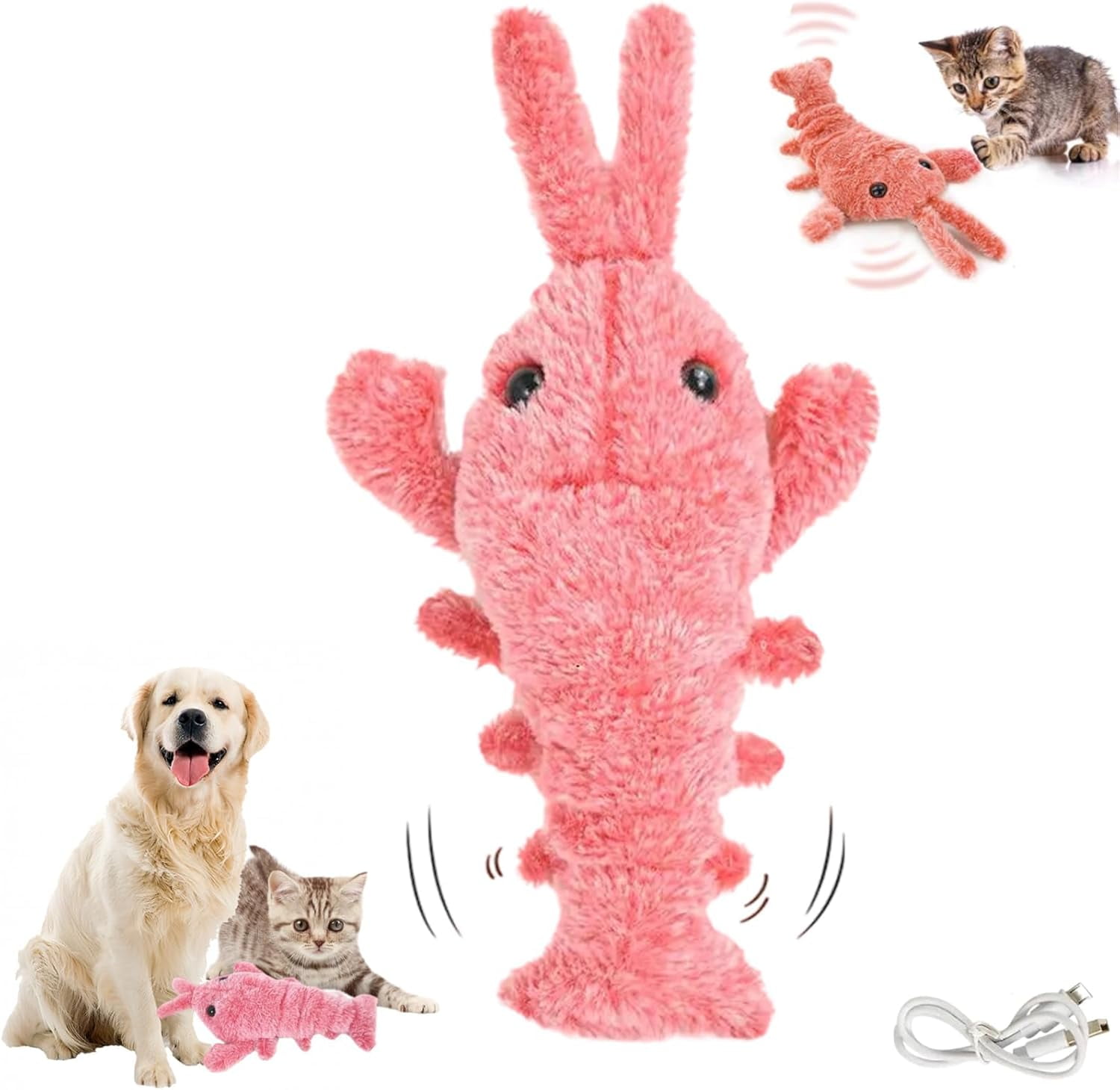 Plothuge Dog Toys, Plothuge Floppy Lobster Interactive Dog Toy, Moving ...