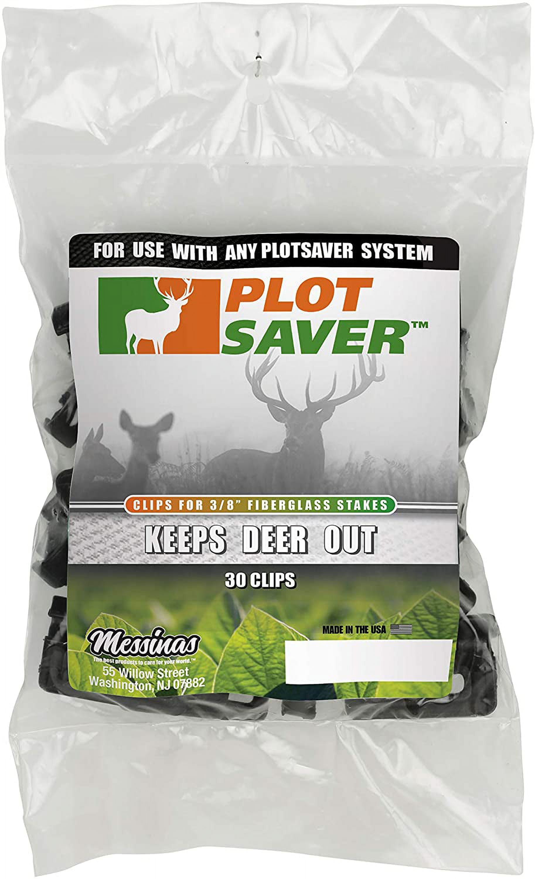 Plotsaver Cips for Fiberglass Stakes, Black, 30 per Pack - Walmart.com