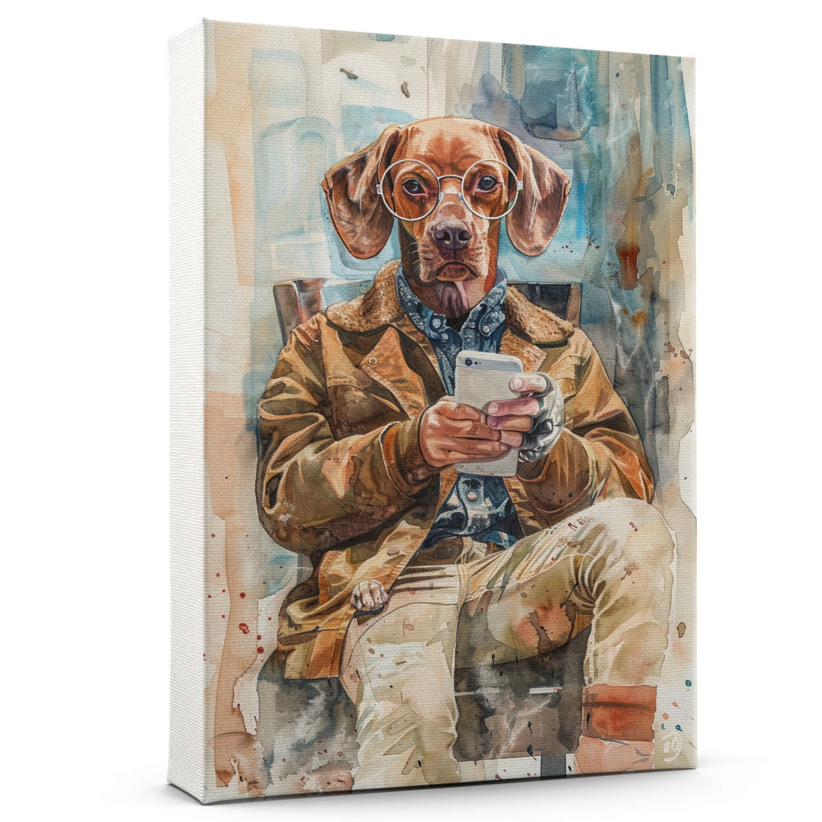 Plott Hound Dog Siting On Toilet Poster Unframe, Plott Hound Dog Canvas ...