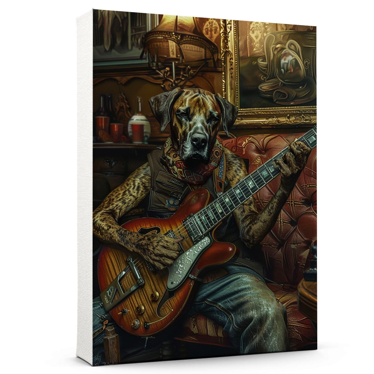 Plott Hound Dog and Guitar Picture Poster Unframe, Plott Hound Dog ...